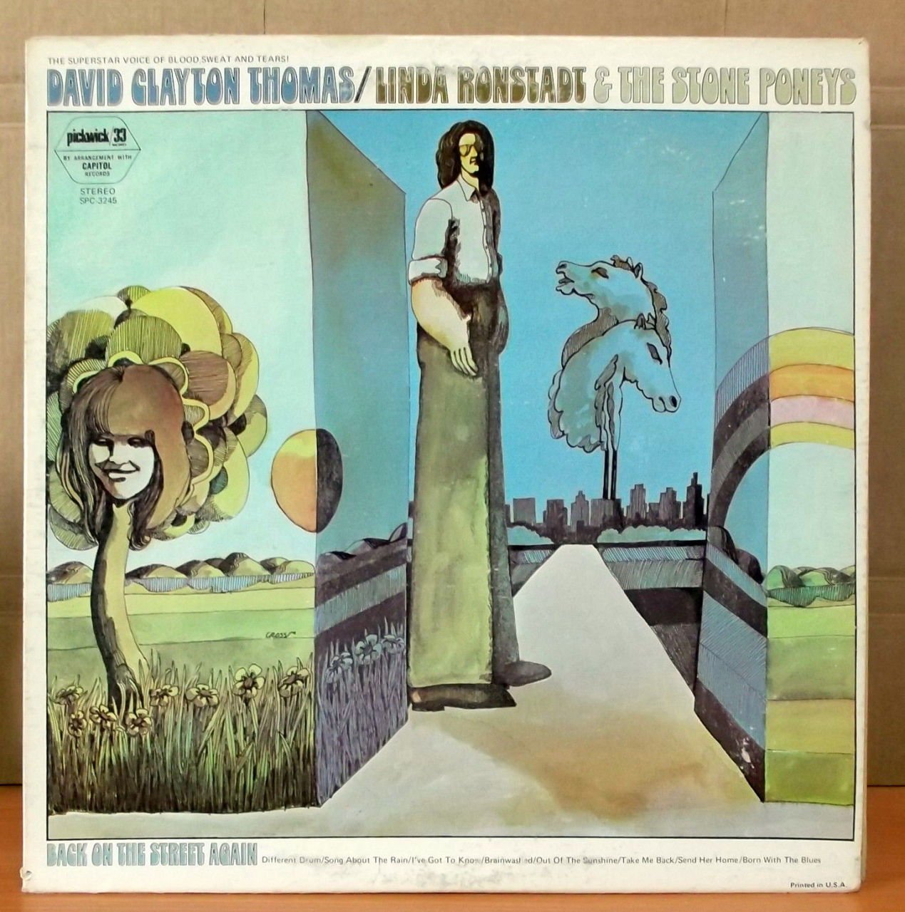 DAVID CLAYTON LINDA RONSTADT STONE PONEYS LP 2.E