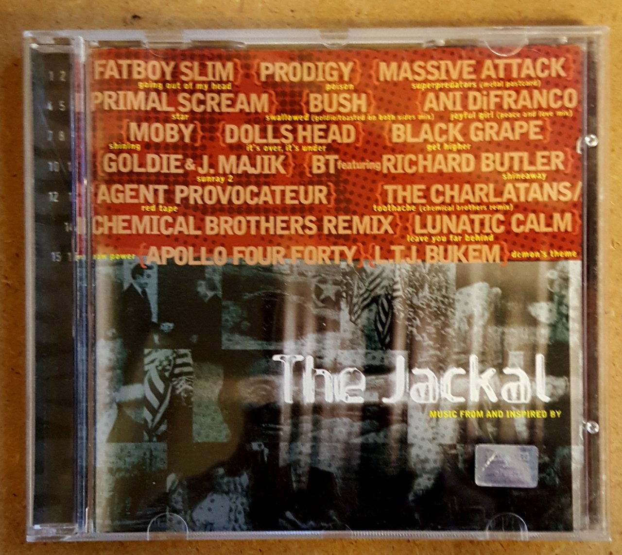 THE JACKAL SOUNDTRACK (1997) CD PRODIGY MASSIVE ATTACK GOLDIE BLACK GRAPE
